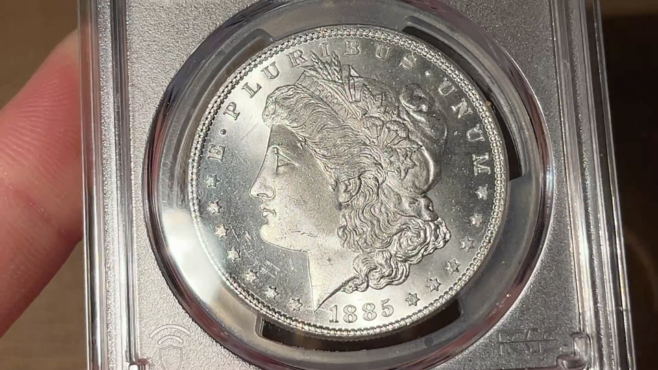1885 Morgan Dollar, PCGS MS65 incredible white frost DKRCs DOLLAR DEAL ...