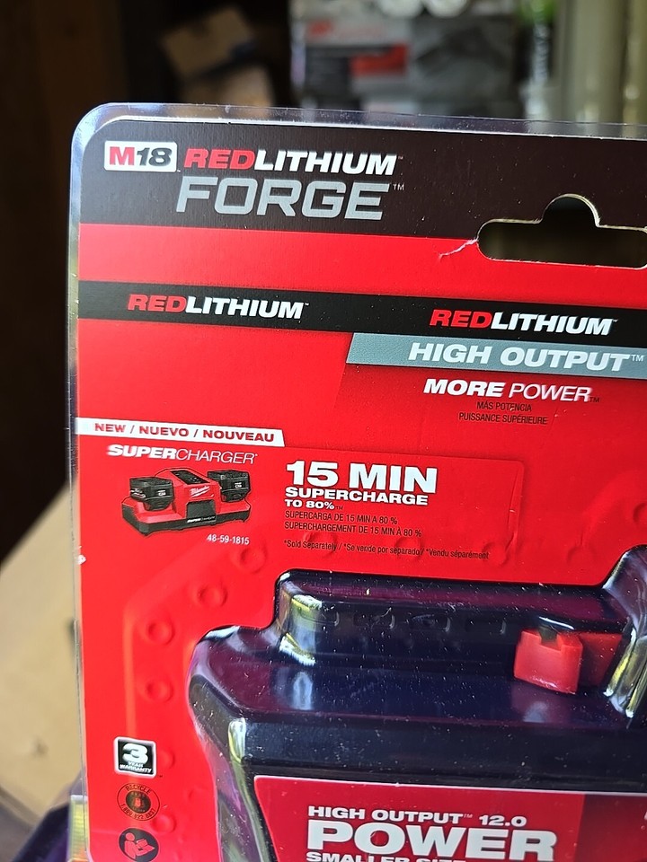 NEW Milwaukee M18 FORGE RED LITHIUM XC6.0 Battery Pack - Black 48-11 ...