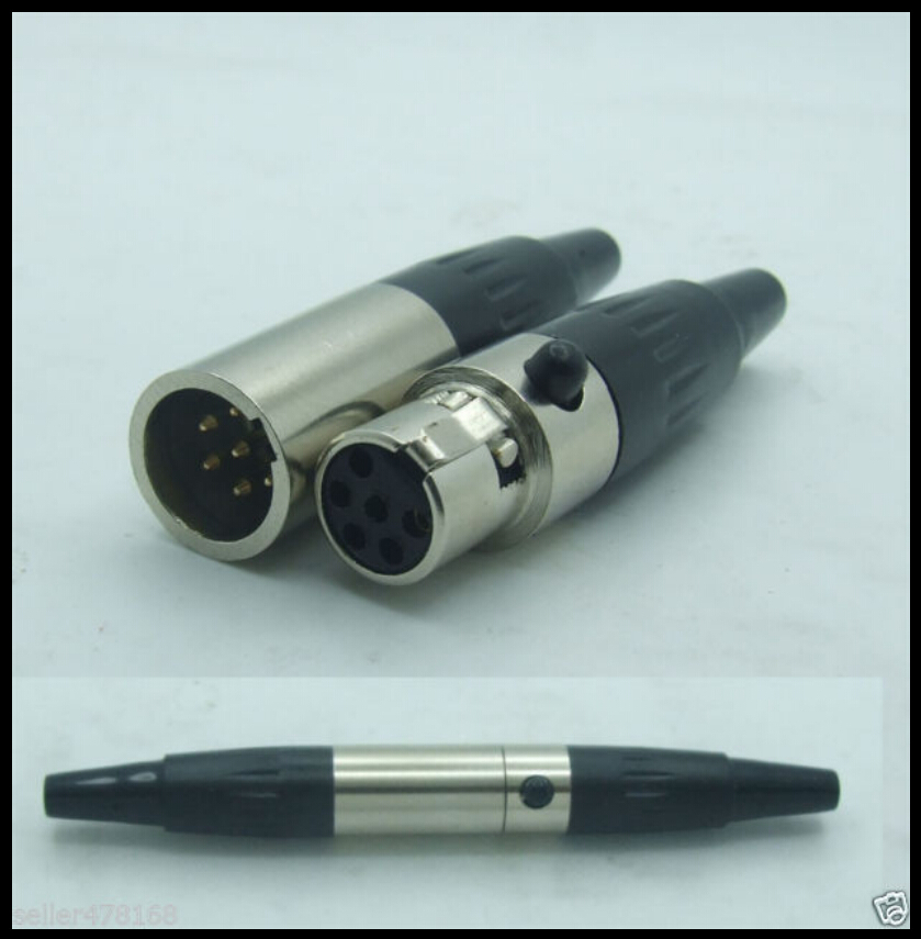 1 set Mini 6 Pin Aviation Plug XLR Male Cables Plug TA6F for Medical ...