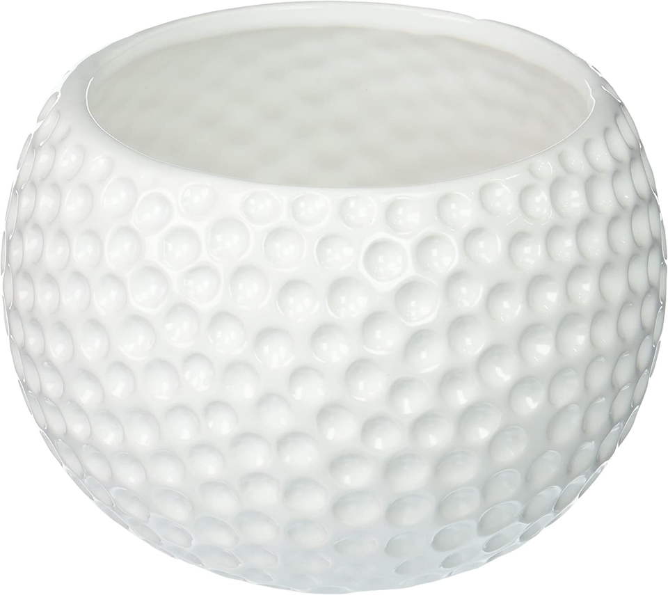 Large Ceramic Golf Ball Container - Use As Planter, Candy Dish Or Gift ...