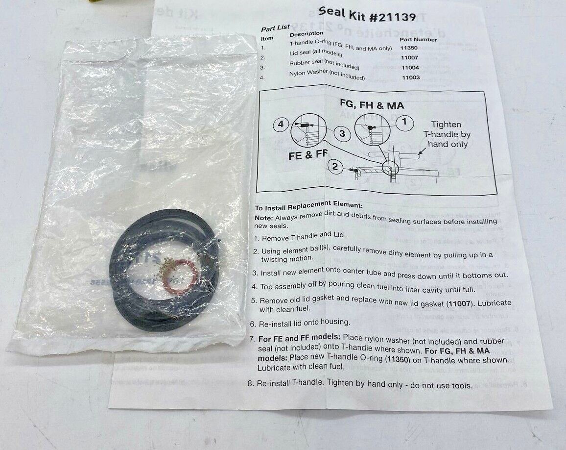 Fleetguard 21139 Seal Kit *Lot of (4) Kits* (Open Box) for sale online ...