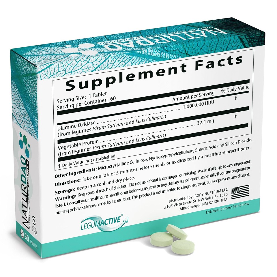 1,000,000 HDU DAO Enzyme Supplement - Histamine Block - 60 Tablets | eBay