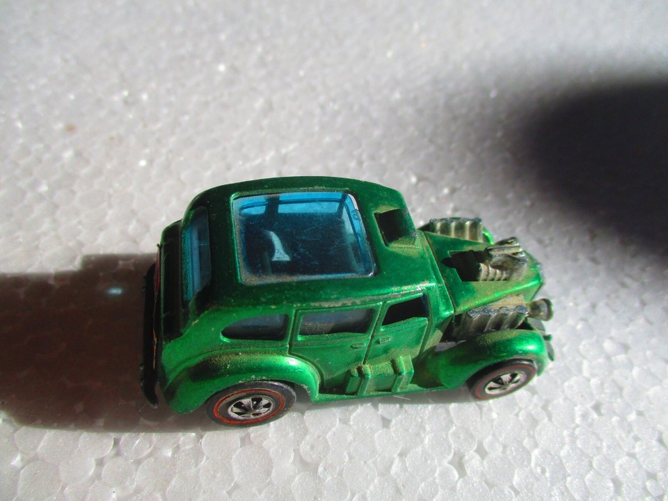 🟡 HOT WHEELS REDLINE 'Cockney Cab' 1970 Spectraflame Green DECENT SHAPE ...