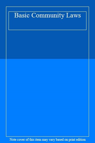 Basic Community Laws 9780198763277 | eBay