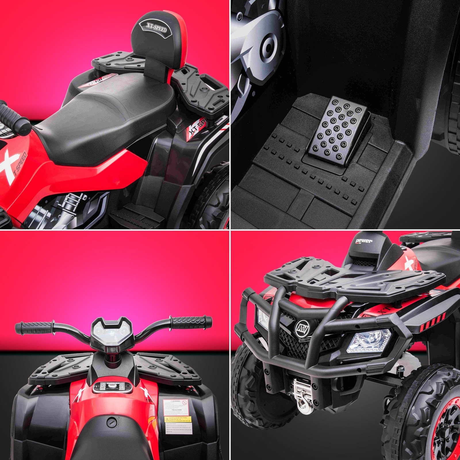 RiiRoo Kids Ride On ATV Quad Bike Electric Childrens 24V Battery Toy ...