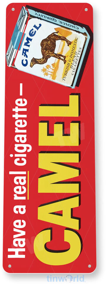 TIN SIGN Camel Cigarettes, Tobacco, Cigar, Bar, Retro, Smoke Shop Decor ...