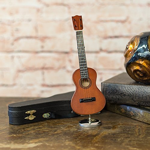 Broadway Gift Co. Ukulele Miniature Replica Rich Wood Tone 3 x 9 Resin ...