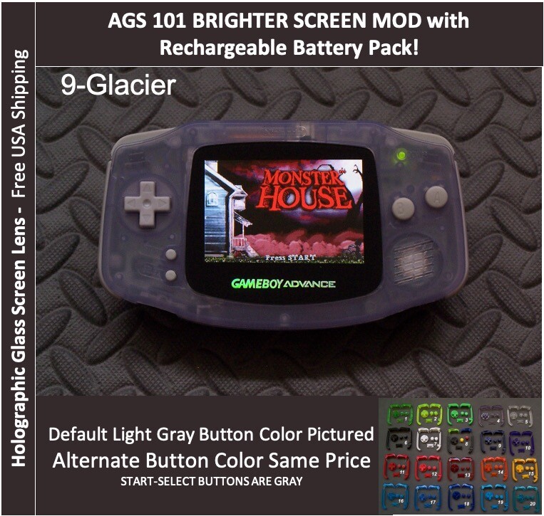 Game Boy Advance GBA IPS MOD V5 newest Version OSD 15 Levels of ...