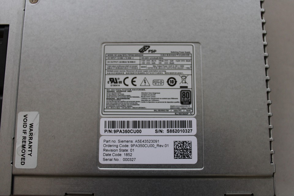 FSP Netzteil FSP350-50RGSHM max. 350WATT Siemens Part. A5E43523091 ...