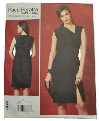 Vogue V1593 Pattern Size A5 6-14 Misses Dress Paco Peralta Barcelona Uncut FF | eBay