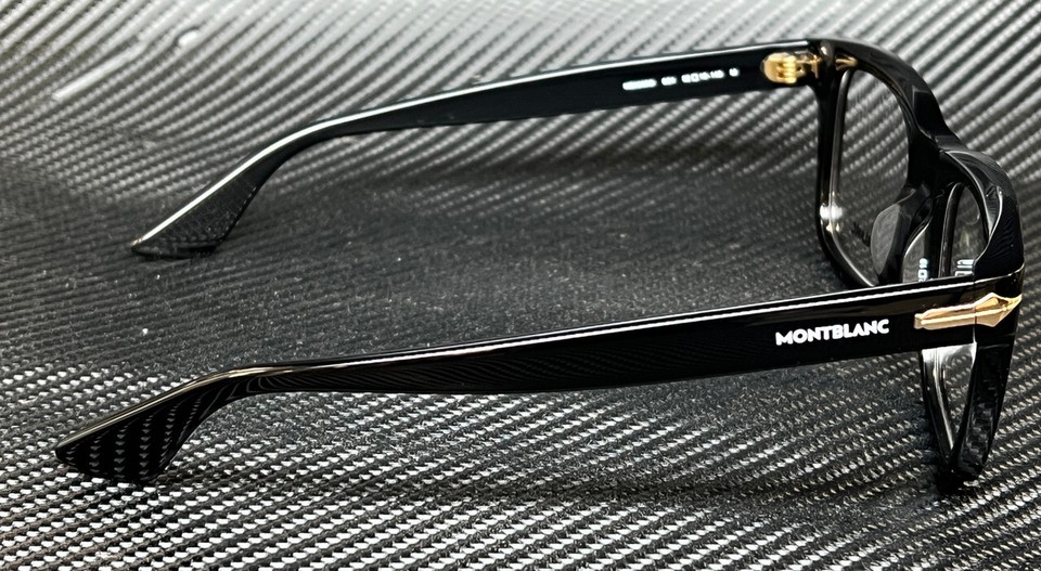MONT BLANC MB0266O 001 Black Men's Medium 52 mm Eyeglasses | eBay