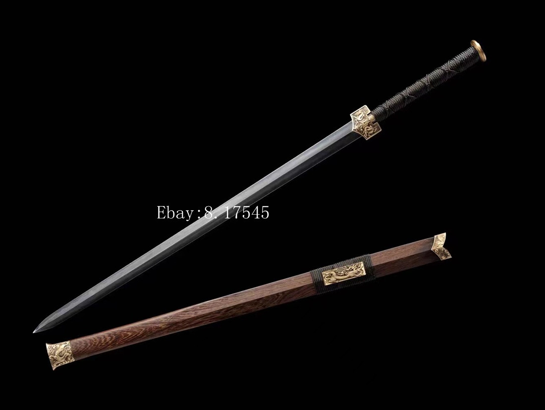 Clay Tempered Damascus Steel Han Dynasty Saber Jian Very Sharp Cut ...