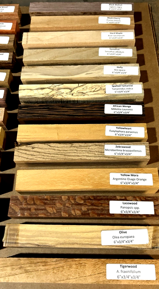 25 DIFFERENT PIECES BEAUTIFUL KILN DRIED PEN LATHE BLANKS ~6" X 3/4" X ...
