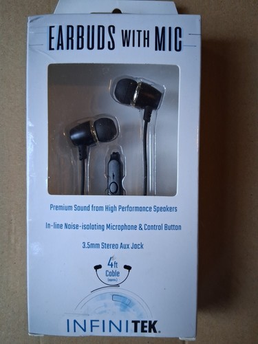 Infinitek Metallic Earphones Earbuds In-Ear W/ Mic & Built In Remote ...