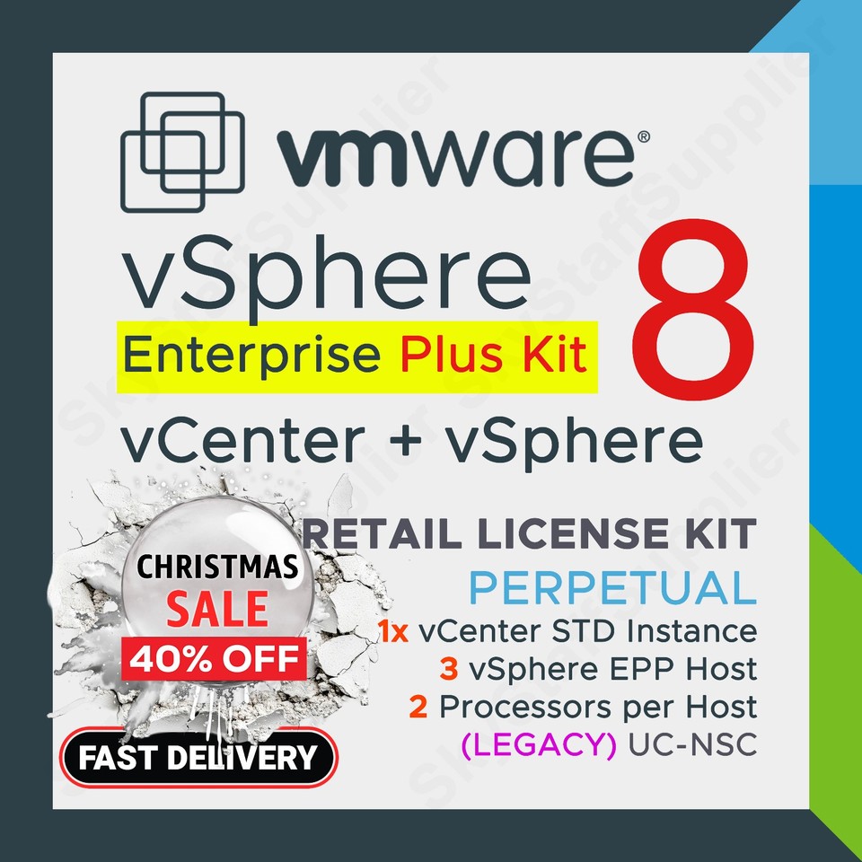 VMware vSphere v. 8 ENTERPRISE Plus BUNDLE KIT vCenter STD + 3 Host ...