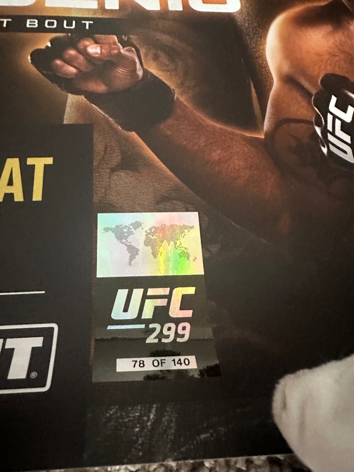 UFC 299 signed Event Poster SBC Sean O’Malley autographed MINT poster ...