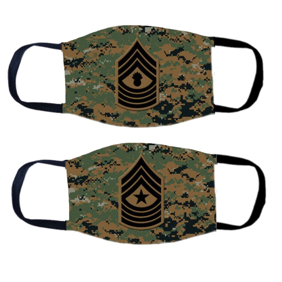 Face Mask - SERGEANT MAJOR OR MASTER GUNNERY SERGEANT USMC Washable ...