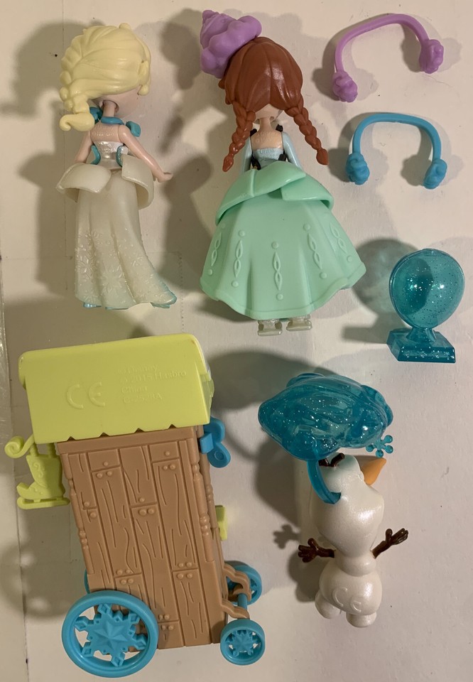 Disney Frozen Little Kingdom Ice Skating Scene Elsa Anna Olaf Cart ...