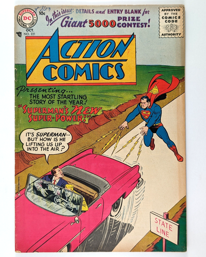 Action Comics #221 Superman's New Superpower DC Comics October 1956 | eBay