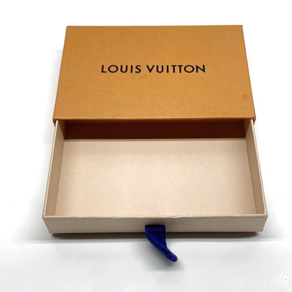 LOUIS VUITTON LV Gift Box 5.5" x 3.5” x 1" New Orange Slide Out Blue ...
