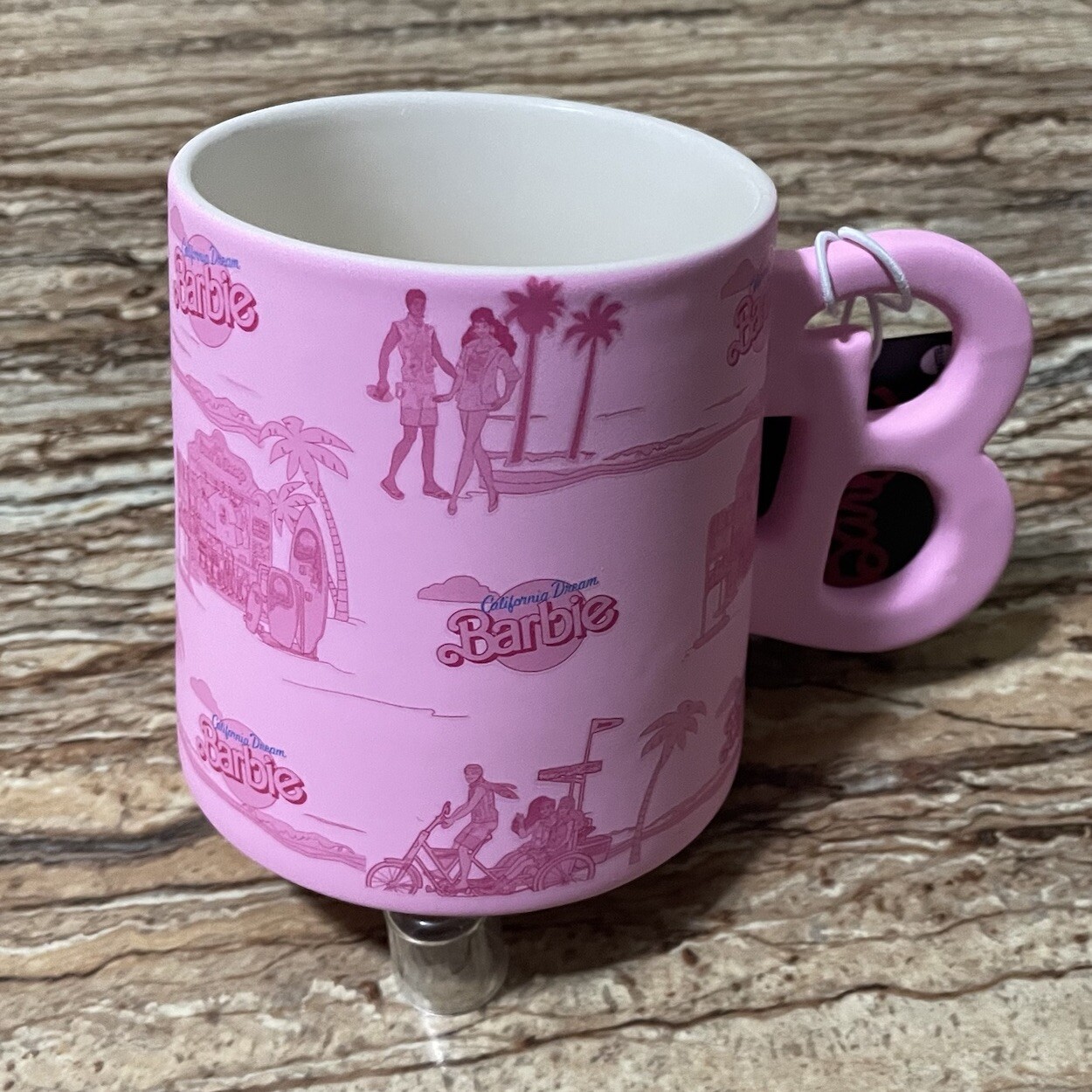 Barbie Mug Pink Classic Ceramic B Handle 21 Oz Mattel Barbie Drinking ...
