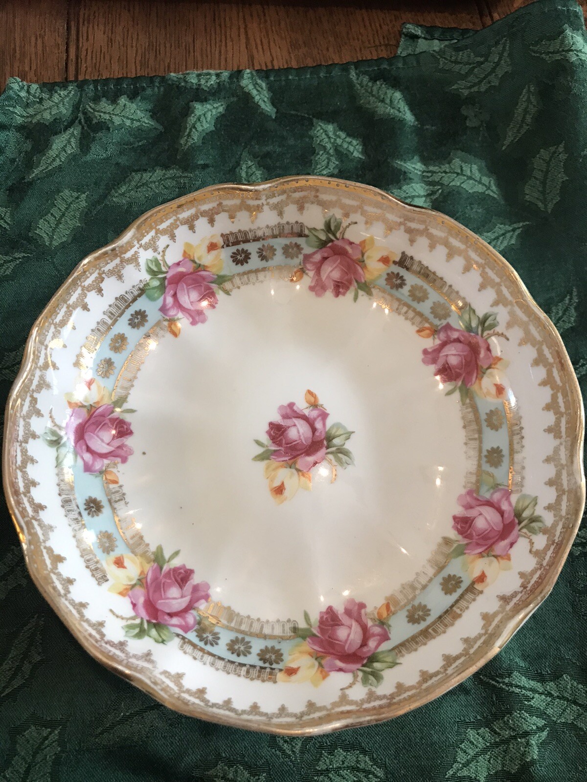 VINTAGE CS PRUSSIA PORCELAIN HAND PAINTED ORNATE FLOWER COLLECTIBLE ...