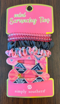 Simply Southern Mini Scrunchy Ties 2 fabric scrunchies, 2 hair ties, 2 ...