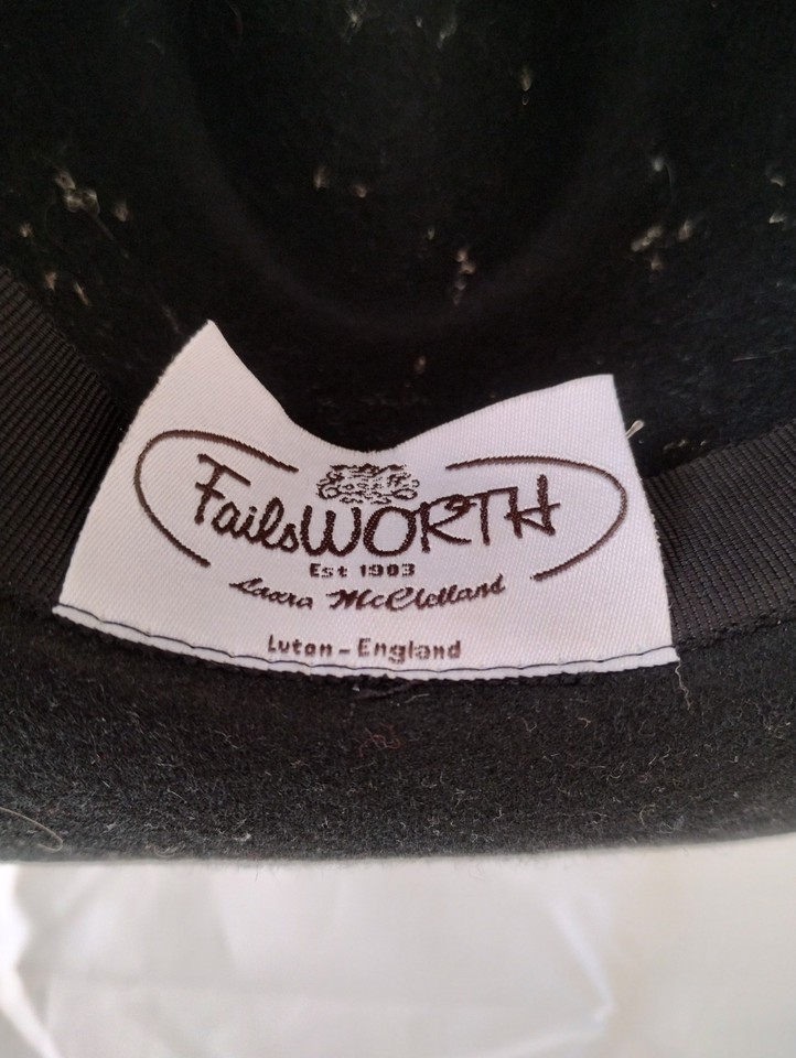 Failsworth Chester 100% Wool Black Trilby Fedora Hat Unisex | eBay UK