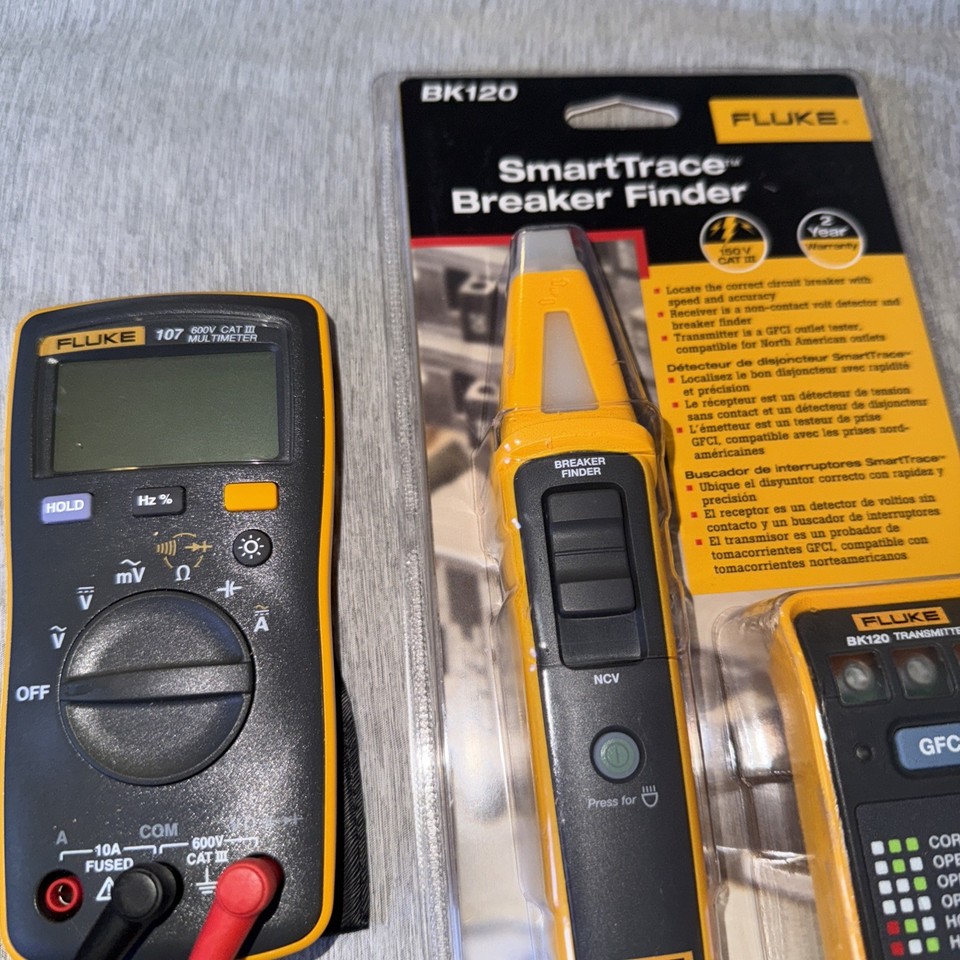 Fluke 107 AC DC Current Handheld Digital Multimeter New No Box Fluke ...