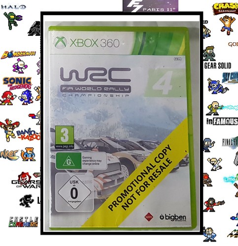 WRC FIA World Rally Championship 4 MICROSOFT XBOX 360° PROMO DISC TBE ...