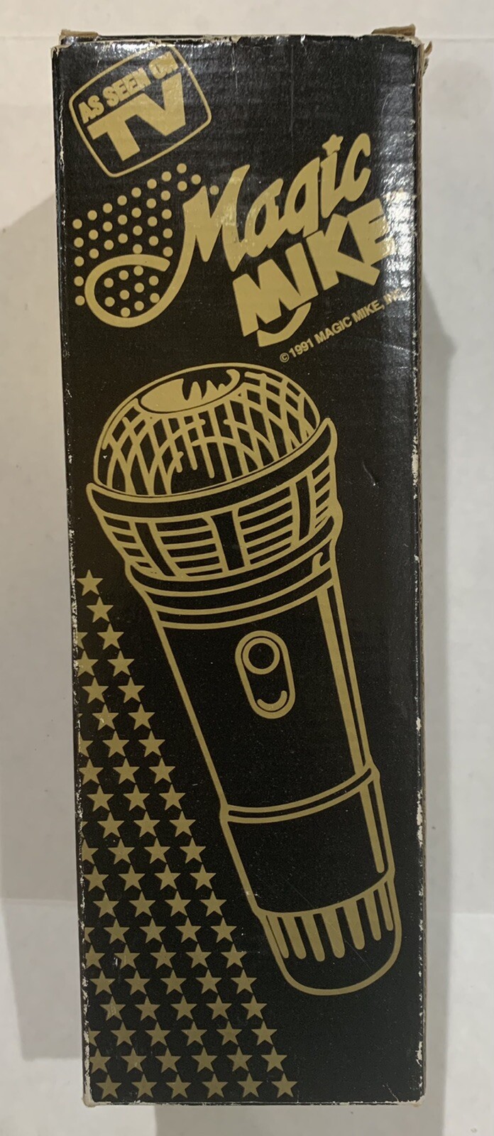Vintage Magic Mike Toy Microphone As Seen On TV 1991 Black Gold w ...