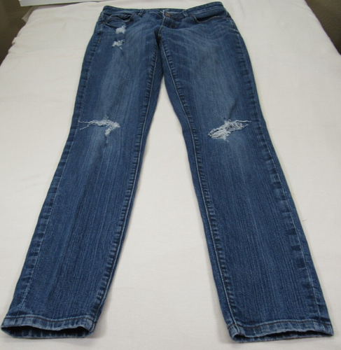 LOFT Outlet Curvy Skinny Jeans Women's 6 [ 32W 38 Hips 29L ] Blue Denim ...