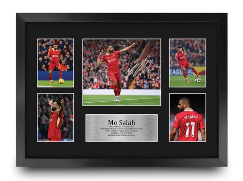 Mo Salah Signed Print Liverpool Framed Printed Autograph LFC Poster A4 ...