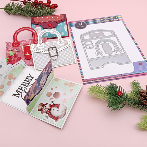 1Set Card Bag Metal Cutting Die Cut for Handmade Gift Cards Holder Gift ...