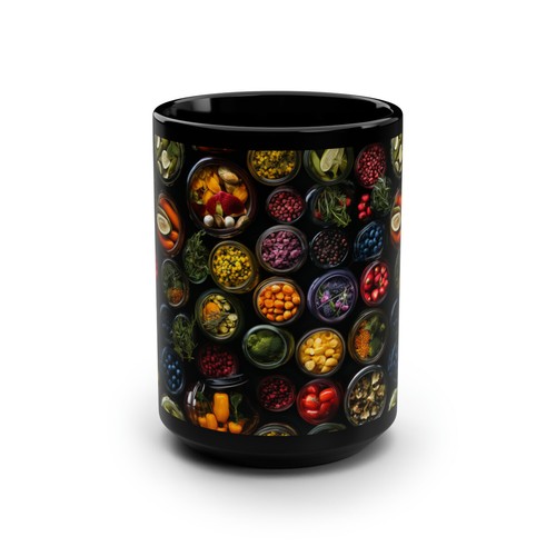 Black Mug, 15oz Opened Jars Food | eBay