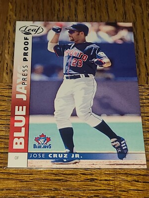 BLUE JAYS JOSE CRUZ, JR. 2002 LEAF PRESS PROOF BLUE #101 | eBay