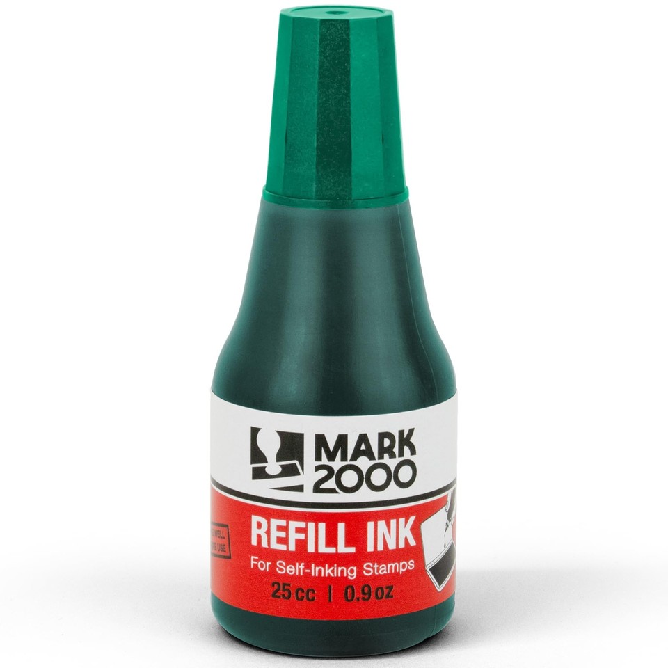 Premium Green Self-Inking Refill Ink + Stamp Pad - 2" by 4" - Quality ...