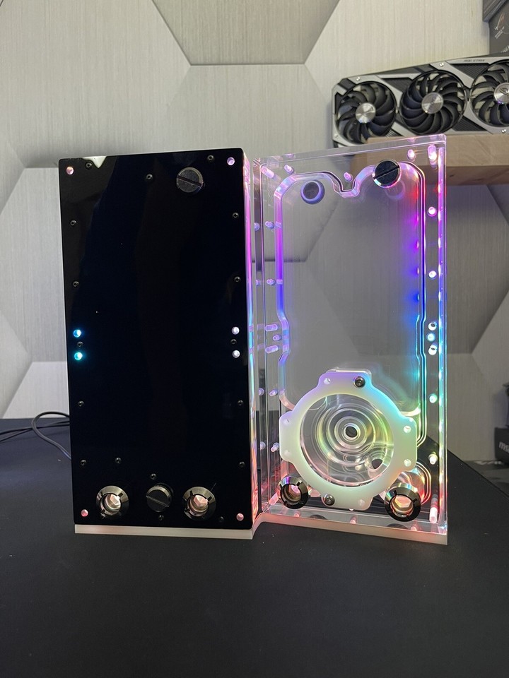 FTR 240mm D5 Acrylic PC reservoir water cooling with 7 G1/4 ports multi ...