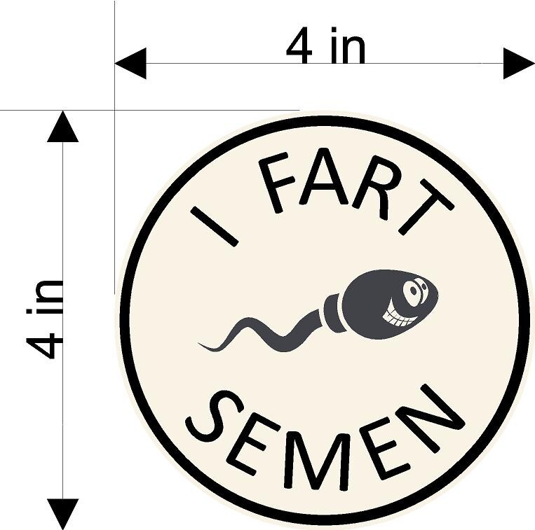 MAGNET I FART SEMEN round circle funny gay LGBTQ prank car bumper ...