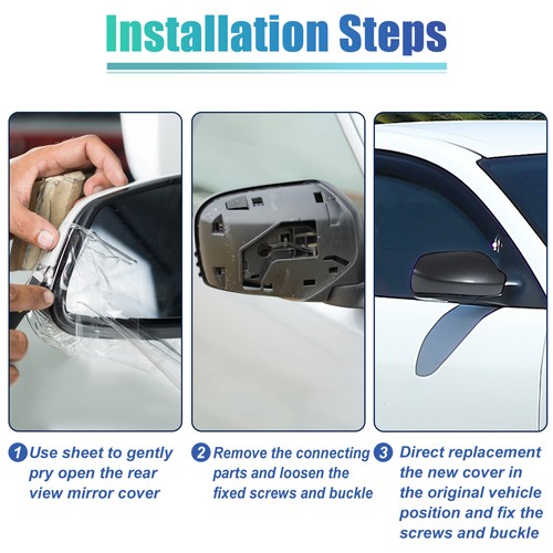 Front Right View Mirror Cover Trim for Mazda 3 Axela M3 2017-2019 Gray ...