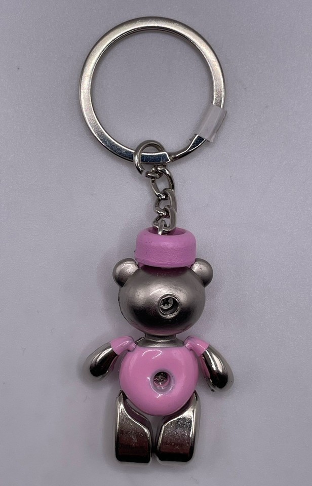 I Love New York Keychain Articulated Movable Arms Legs Silver Tone ...