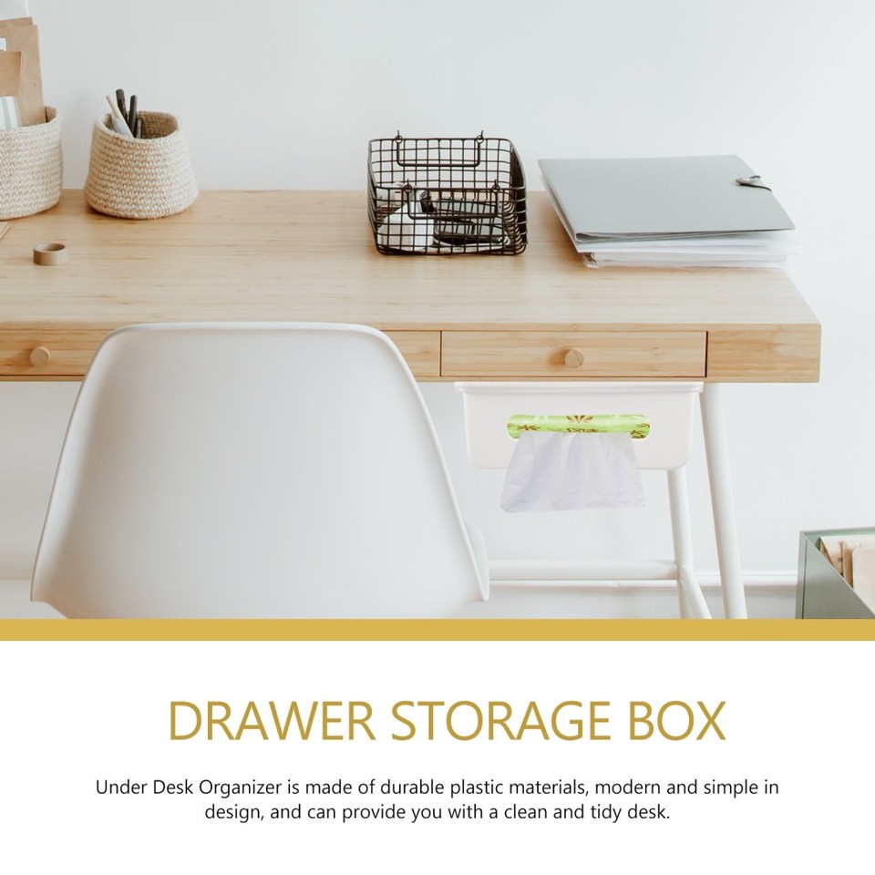 Under Desk Small Drawer Organizer Multi-purpose Under Desk Storage ...