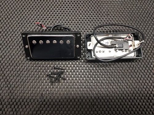 GFS Humbucker Pickup Set Kwikplug Gibson M69 Rings Guitar Fetish Brown ...