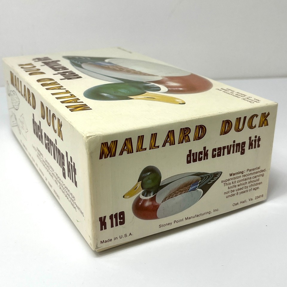 Deadstock [K119] Mallard Duck Decoy Wood Carving Kit by Stoney Point ...
