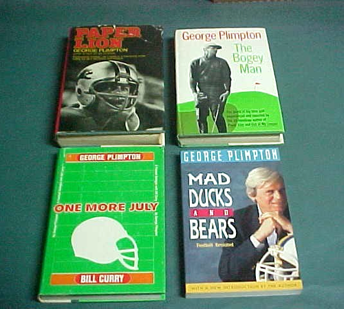 4 Vintage George Plimpton Sports Books: Paper Lion (1st. Ed) ~ The ...