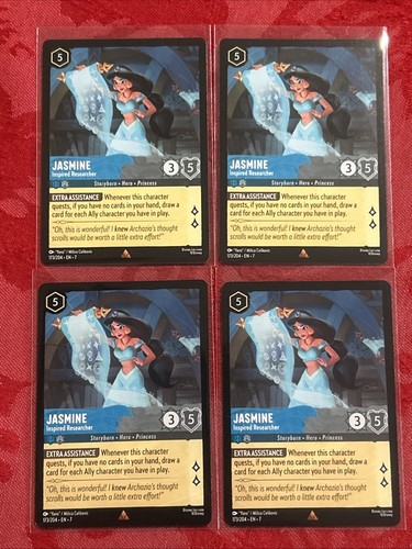 4x Lorcana Archazia's Island - Jasmine - Inspired Researcher - 173/204 - Rare x4 | eBay