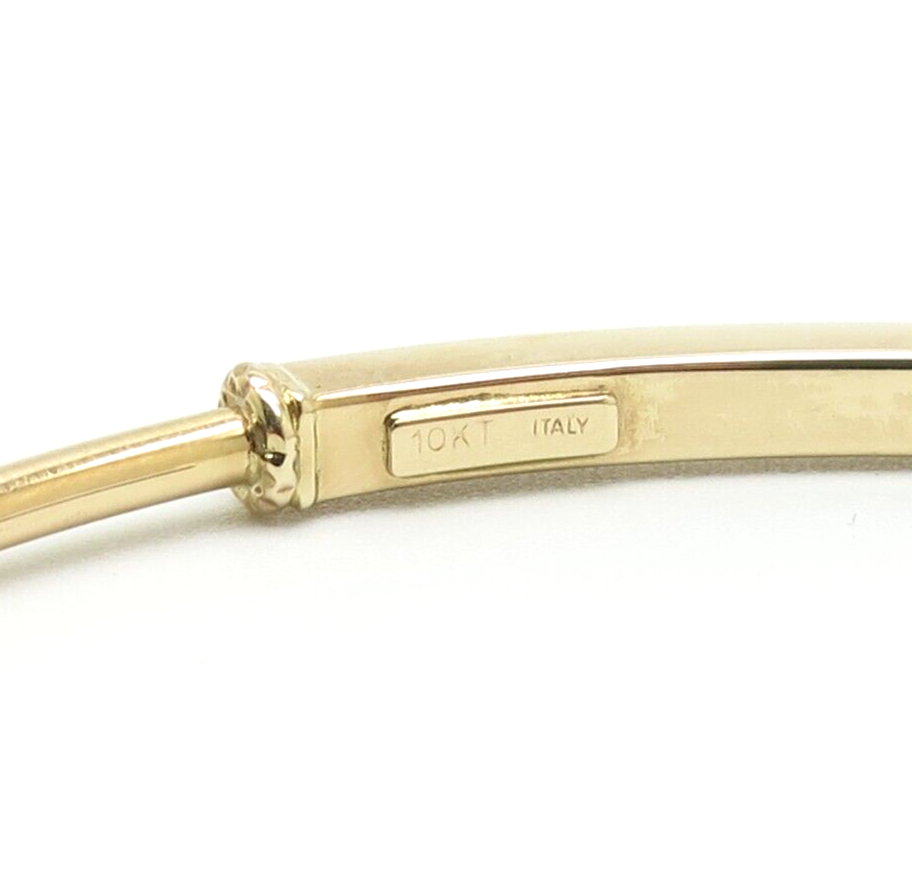 10K Yellow Gold Dominican Flag Colors Enamel Hinged Cuff Bracelet 7” | eBay