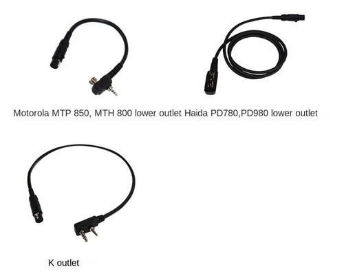 FCS-Tactical Mpu5 Dual PTT Cable Accessories Walkie-Talkie Headset 6pin ...
