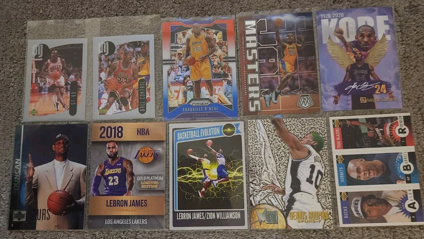 🔥 10 Card Lot Michael Jordan Kobe Bryant Lebron James Shaq Refractor ...