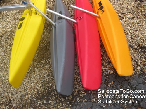 2 Canoe Stabilizer Floats & Arms for Sail Kits, DIY projects, or ...
